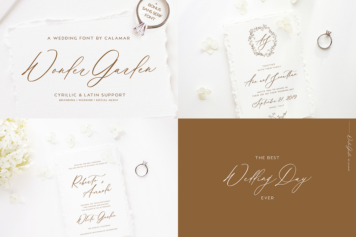 Modern Calligraphy Font Bundle, a Script Font by Calamar Studio