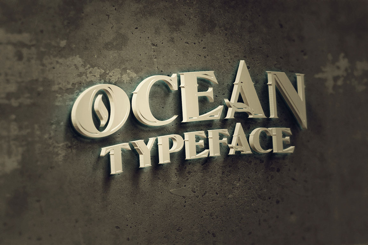 Ocean - Display Font, a Serif Font by JumboDesign