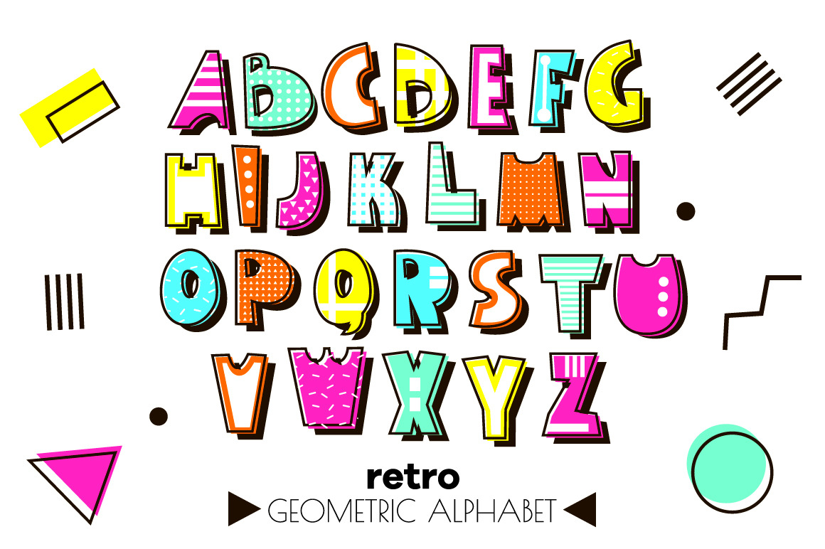 RETRO ALPHABET, a Decorative Illustration by solmariart