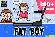 Fat Boy ~ Cartoon Character Set, an Education Illustration by The Toon ...