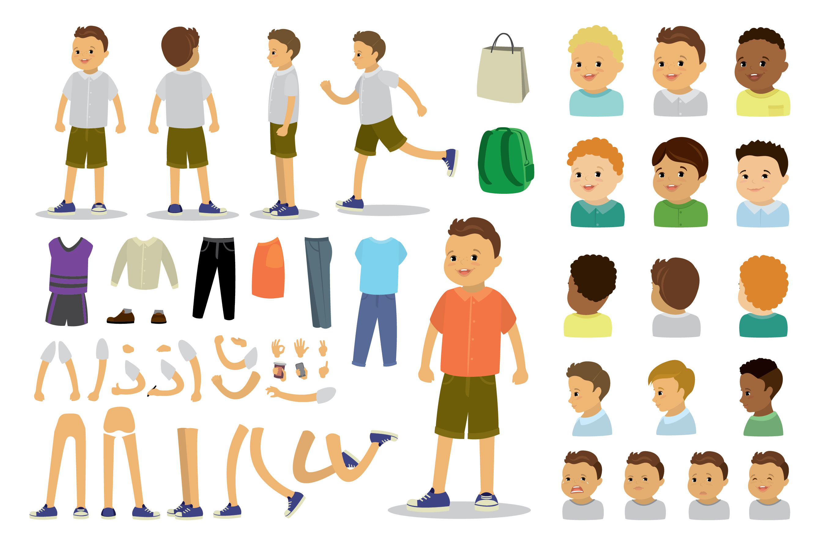 Animate your boy character | People Illustrations ~ Creative Market
