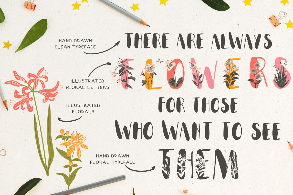 Everbloom - floral typeface, a Script Font by Anna Ivanir