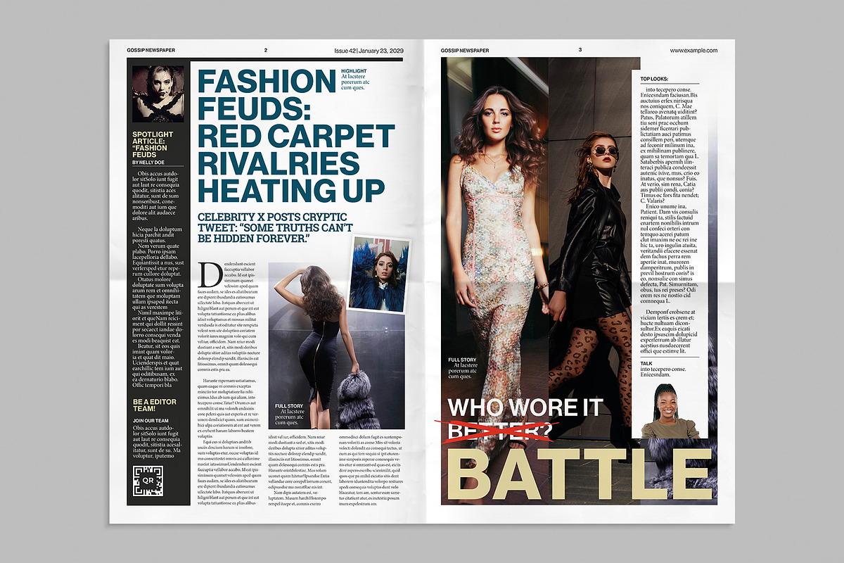 Gossip Newspaper Template, a Magazine Template by BrandPacks