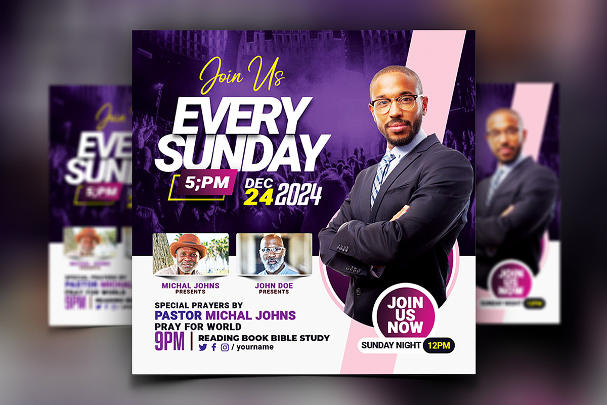 Church Flyer, a Flyer Template by AfzaalGraphics | Creative Market