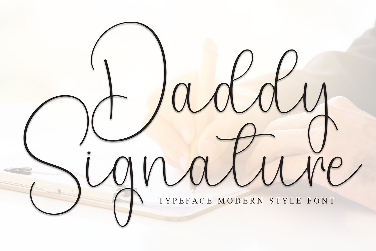 Daddy Signature | Script Font, a Handwritten Font by Scratchones