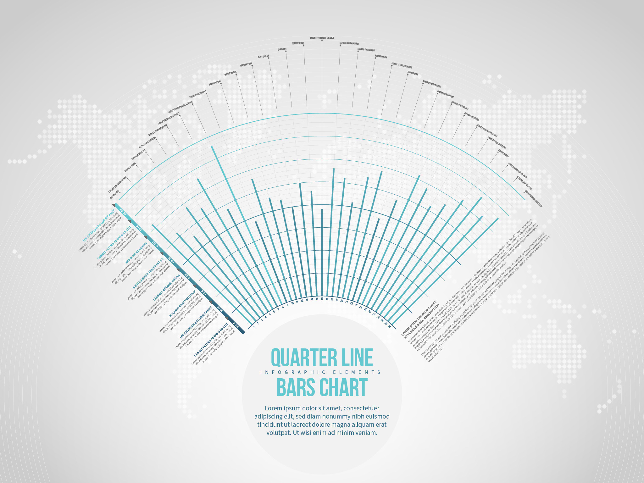 Quarter Line Bars Chart, a Templates & Theme by h.utomo | Creative Market
