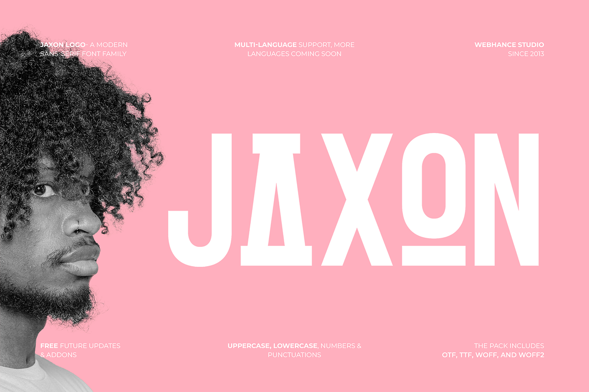 Jaxon – Minimal Geometric Logo Font, a Sans Serif Font by Webhance Studio