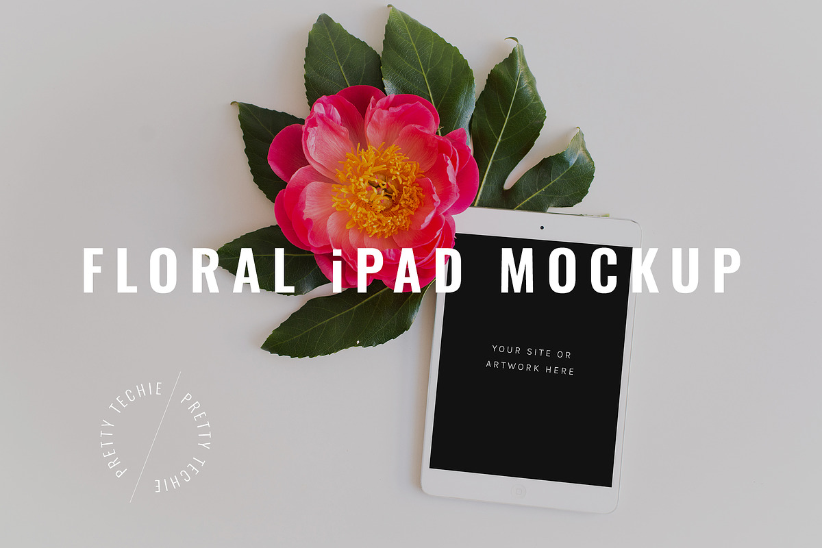 Floral iPad Mockup, an iPad Mockup by Pretty Techie