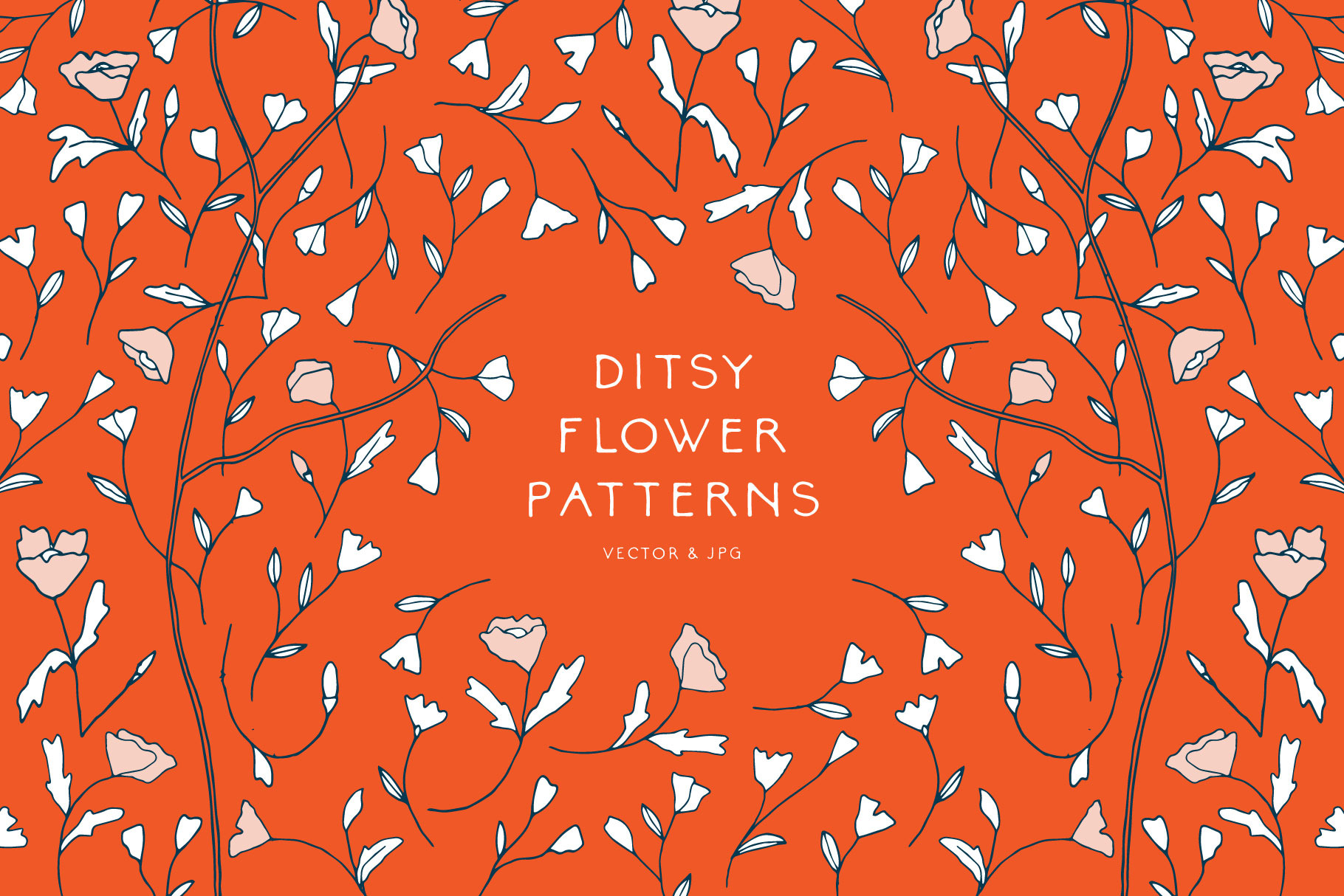 Ditsy Flower Patterns, an Illustration by Emma Make
