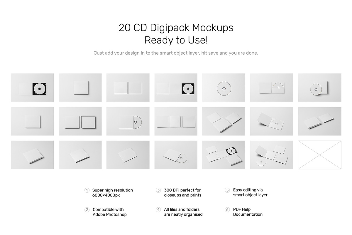 CD Digipack Mockups, a Packaging Mockup by Mr.Mockup™