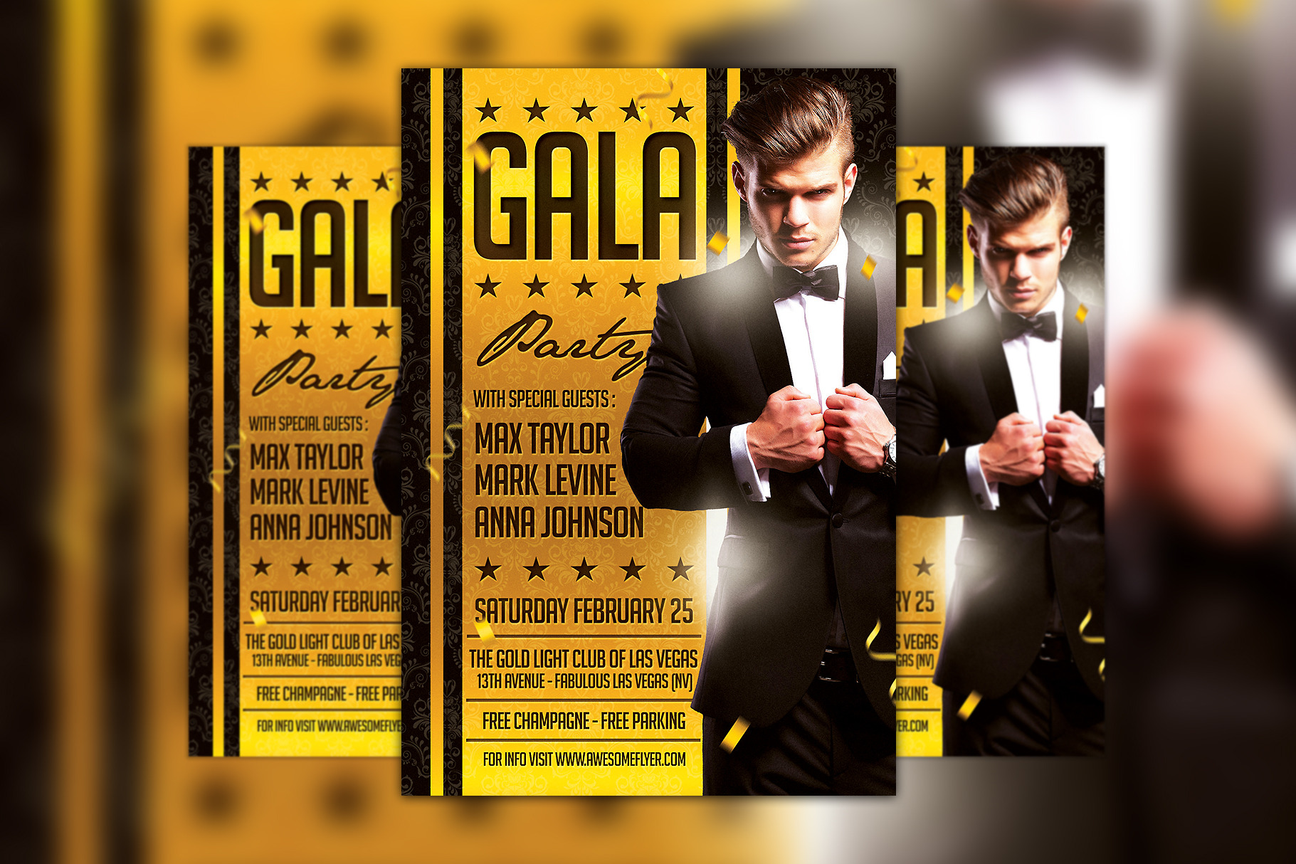 Gala Night Party Flyer Template, a Flyer Template by Flyermind