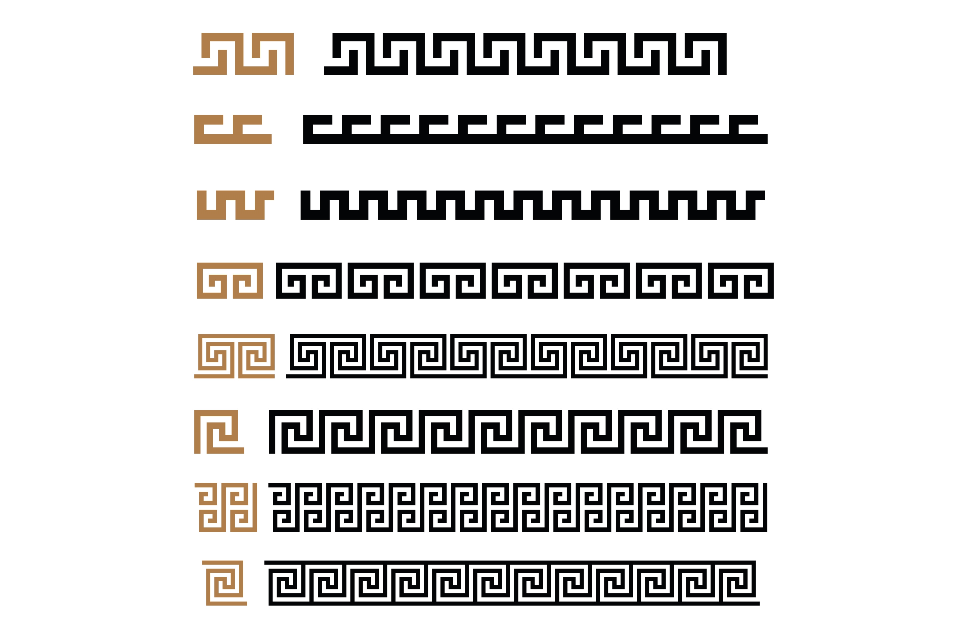 Greek motives vector symbols borders, a Decorative Illustration by COLORFUL