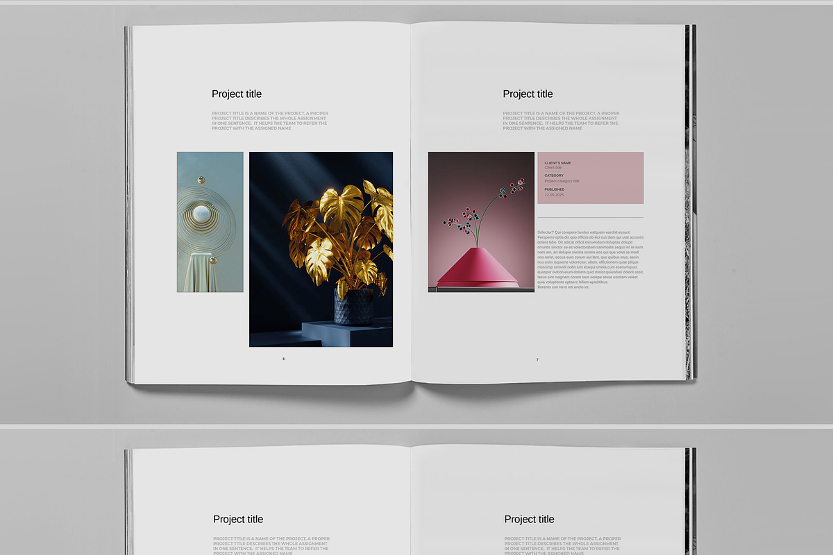 3D Render Portfolio Brochure Layout, a Brochure Template by Boris Cupac