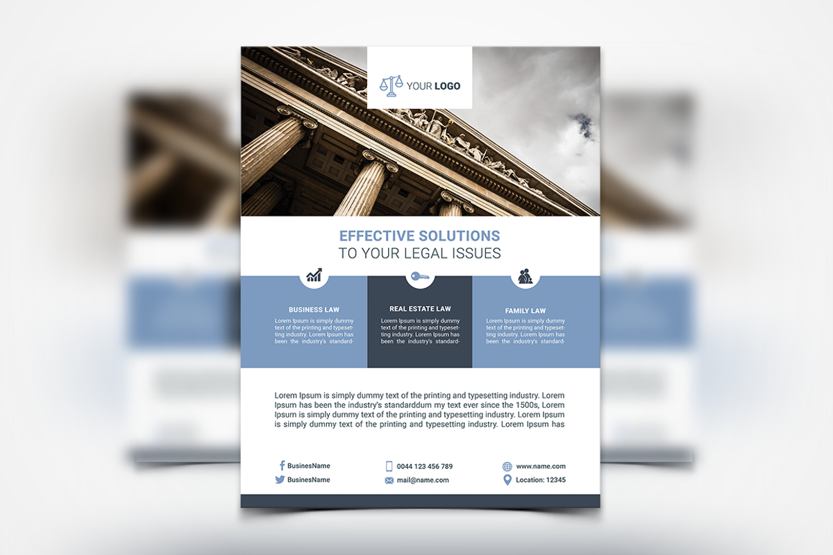 Law Services Flyer, a Flyer Template by UNIK Agency