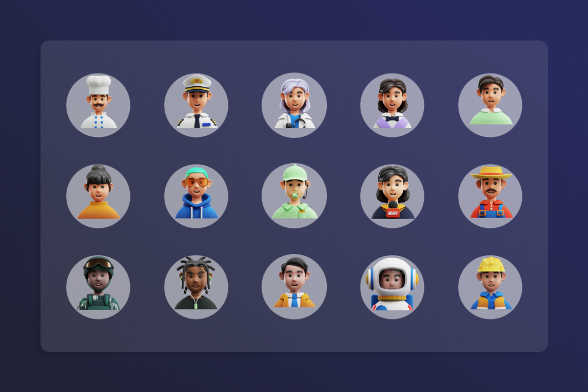Avatar 3D Illustration, a Characters & Person 3D Model by Vektora Studio