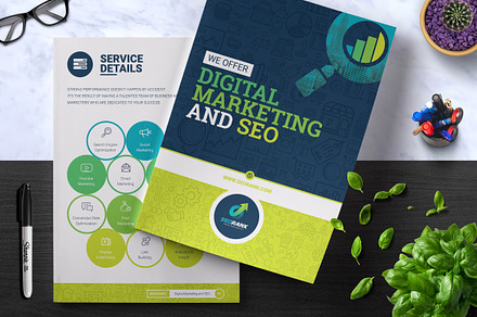 SEO & Digital Marketing Brochure, a Brochure Template by ContestDesign