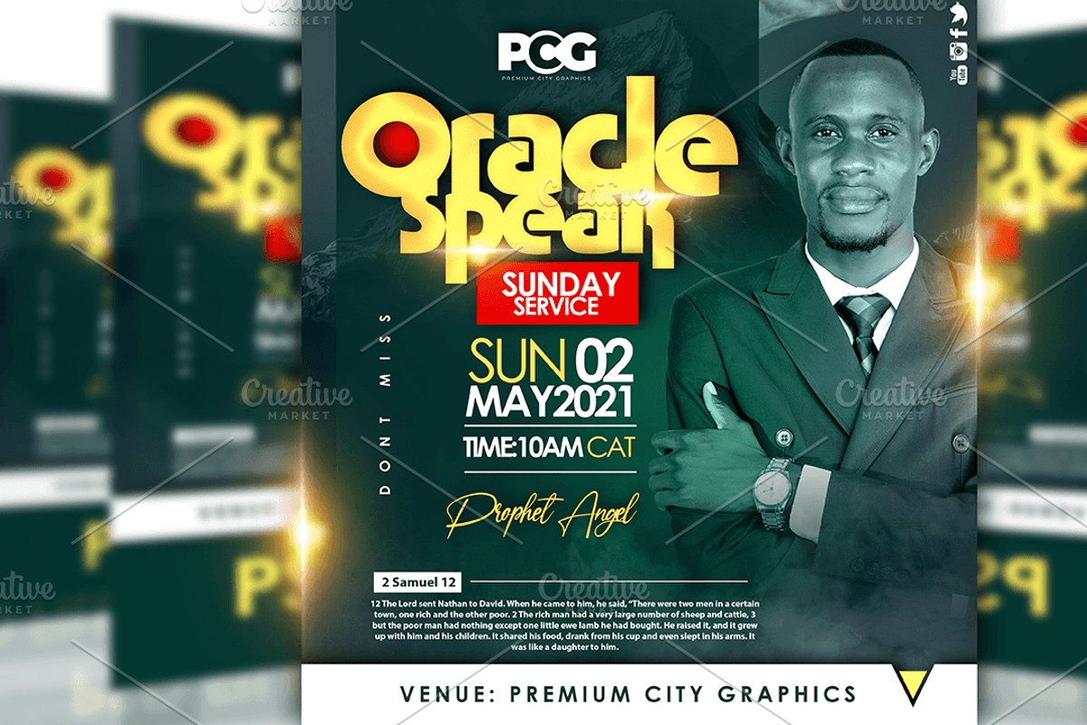 CHURCH FLYER ( ORACLE SPEAK )
