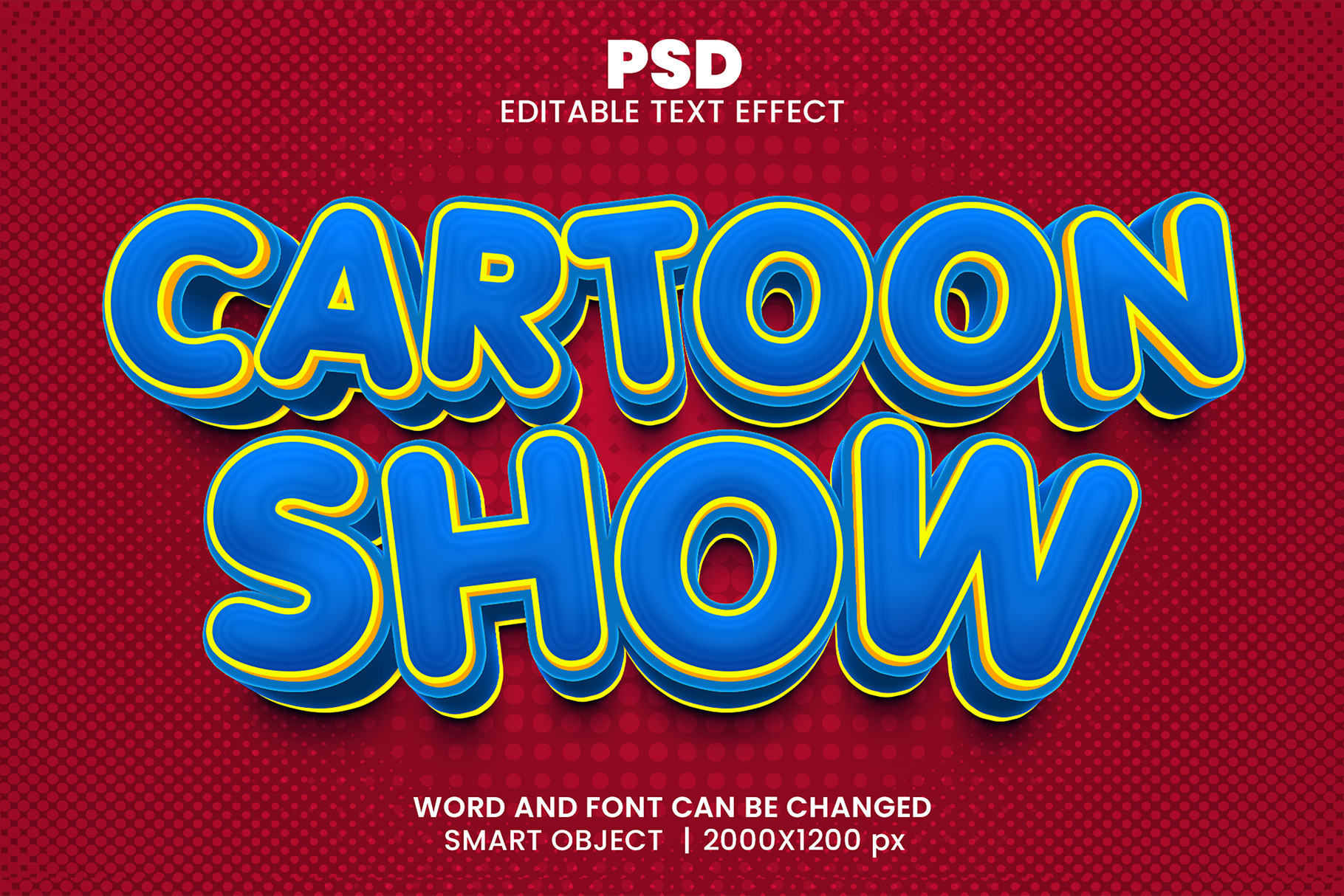 Cartoon show 3d Text Effect Style, a Layer Style Add-On by bdrobin
