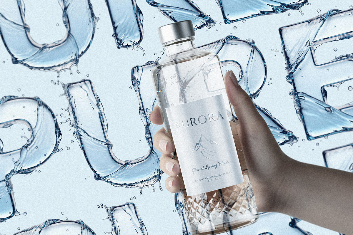 Aqua - Realistic Water Font, a Font by AndrewPixelType