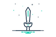 Sword broadsword icon, an Icon by Creative priyanka