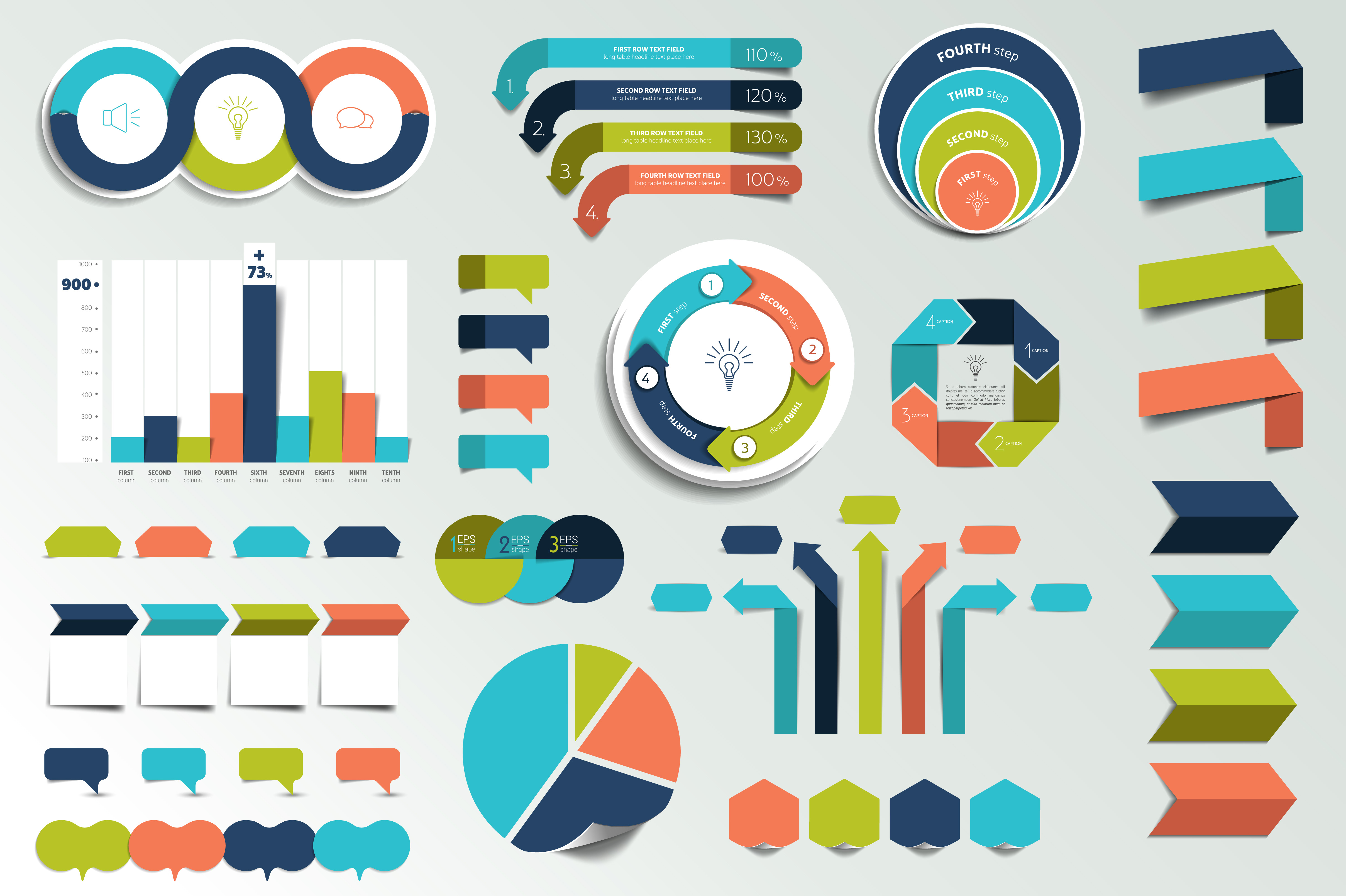 Big set of infographics elements. | Graphics ~ Creative Market