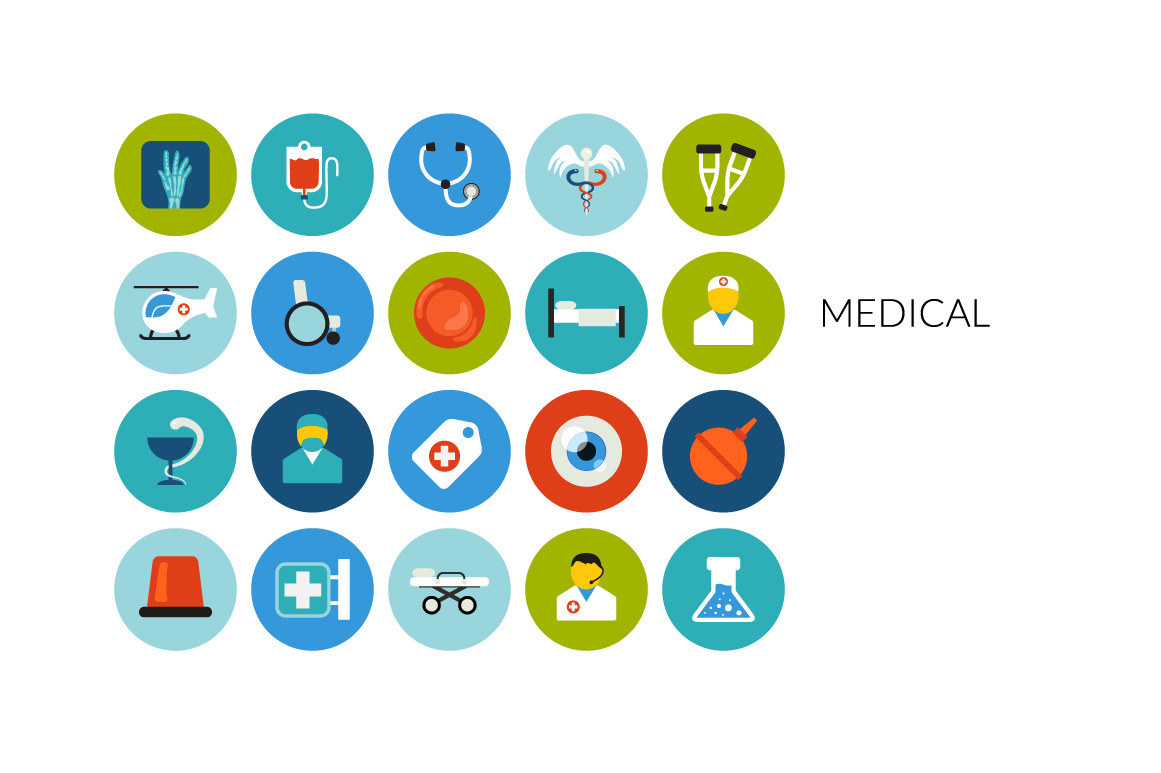 Flat icons set - Medical, an Icon by sidmaydesign