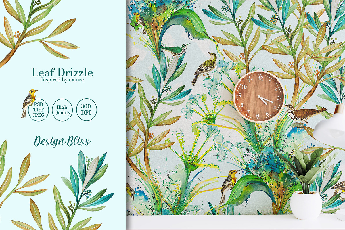 Leaf Drizzle Pattern & Motifs