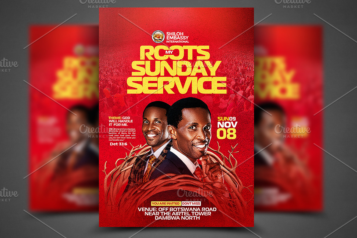 Church poster design template