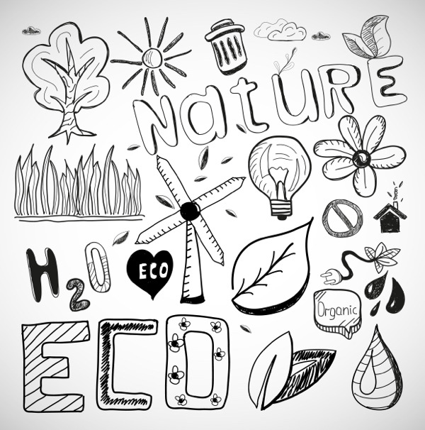 Vector nature doodles, a Graphic by antishock | Creative Market