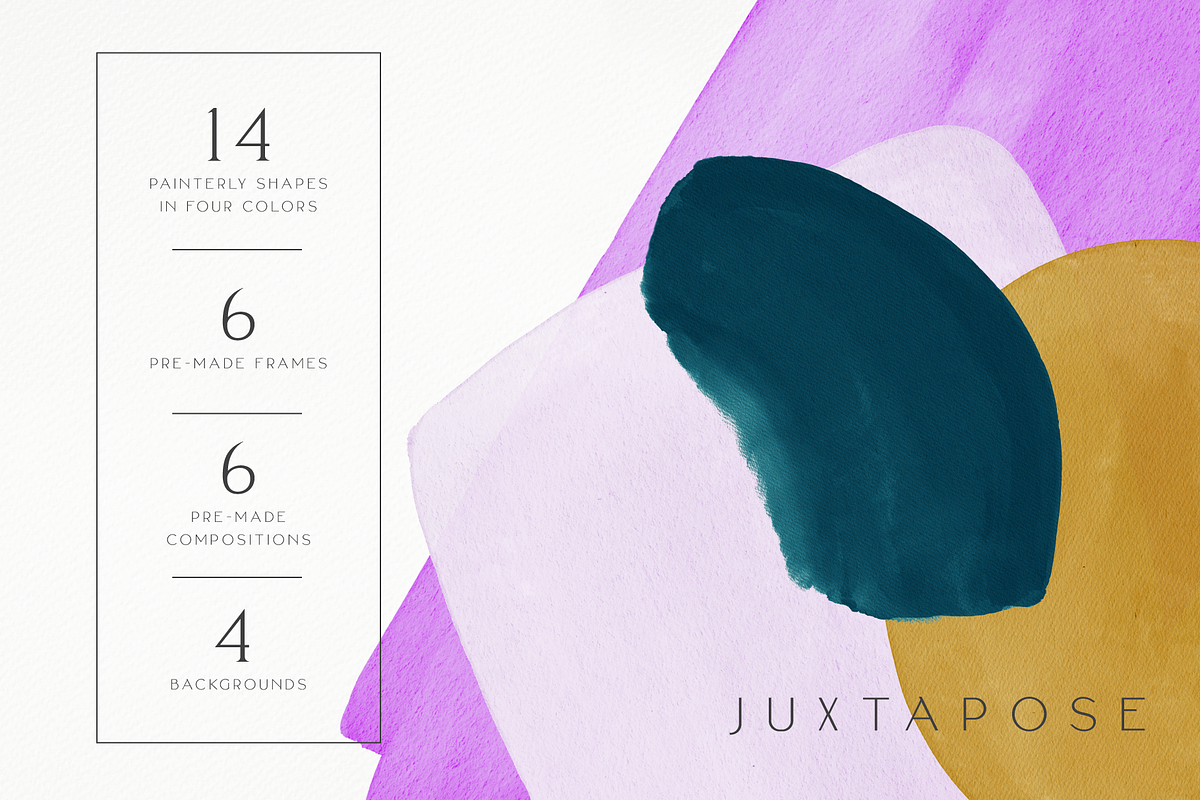 Juxtapose Abstract Shapes, a Background Graphic by West Wind Creative ...
