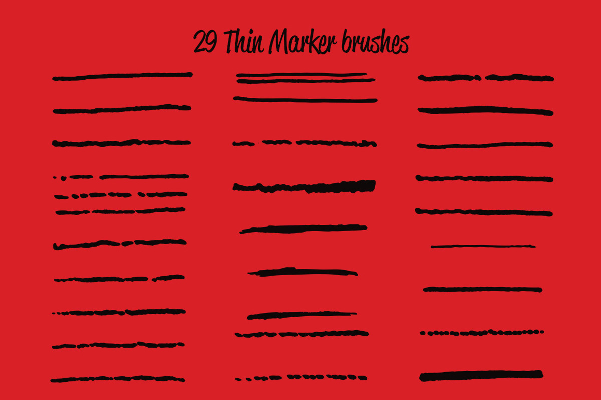 90 Sharpie Marker Vector Brushes, a Brush Add-On by Graphic Boutique