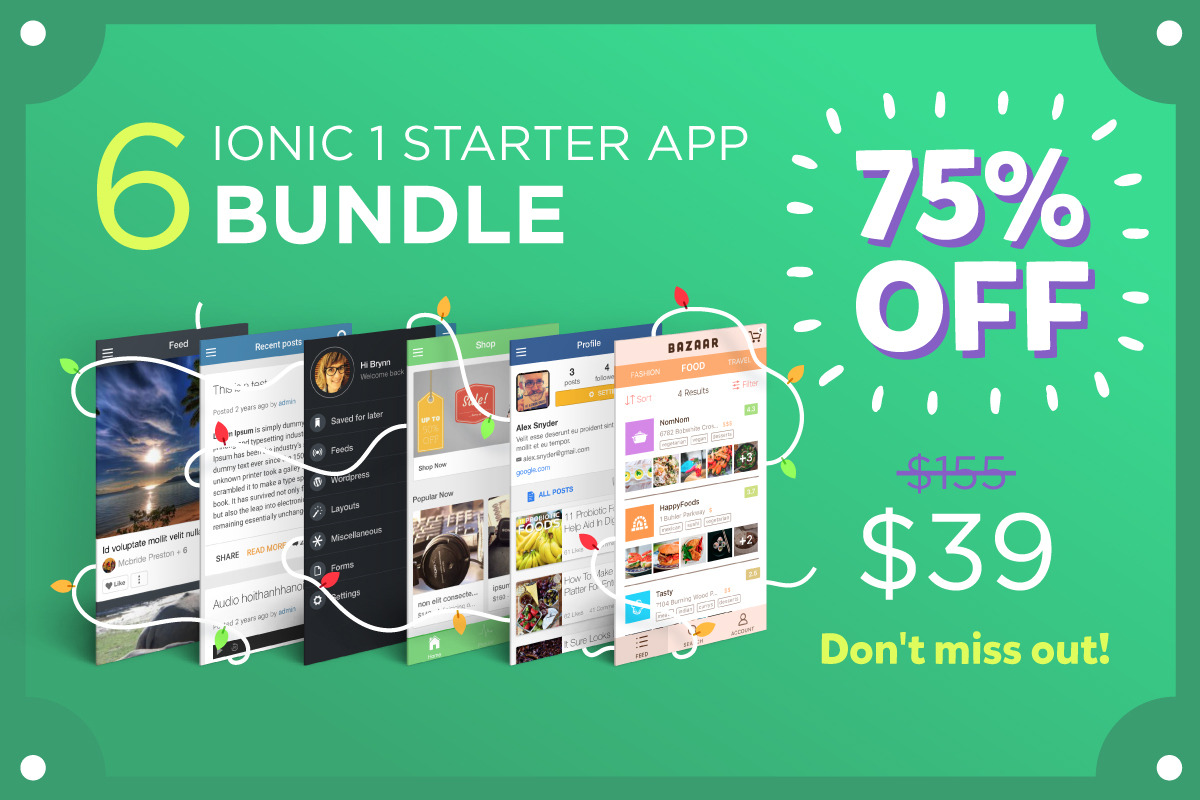 The Best Ionic 1 Starters Bundle, a HTML Template by IonicThemes
