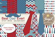 Dad Father's Day Digital Paper, a Pattern Graphic by JennyL Designs