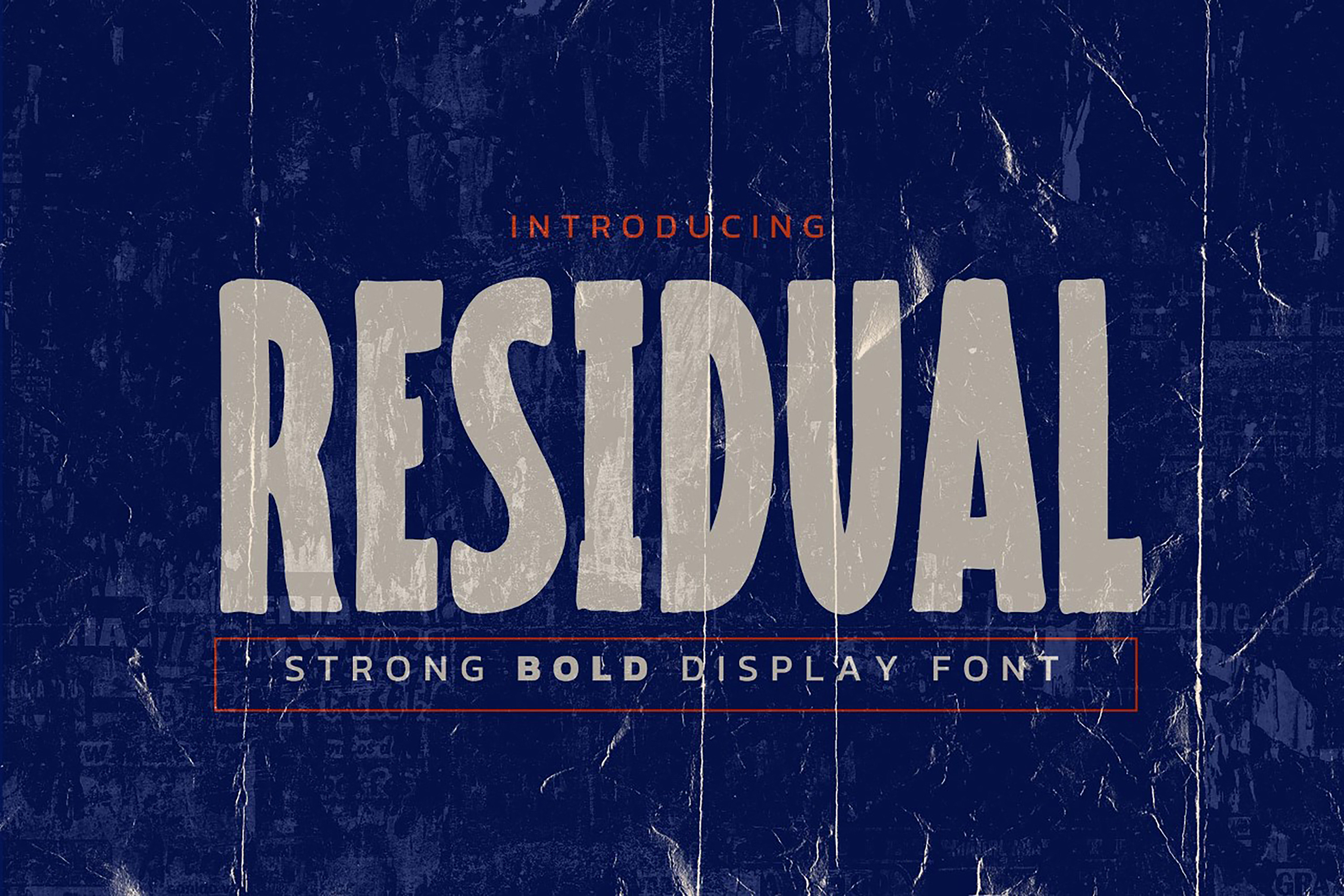 RESIDUAL is a Strong Bold Display Font | Creative Market