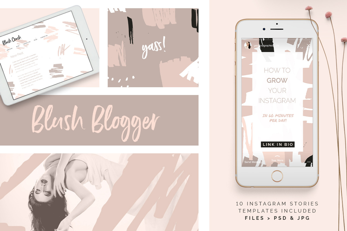 Blush Crush Patterns & Templates, a Pattern Graphic by Youandigraphics