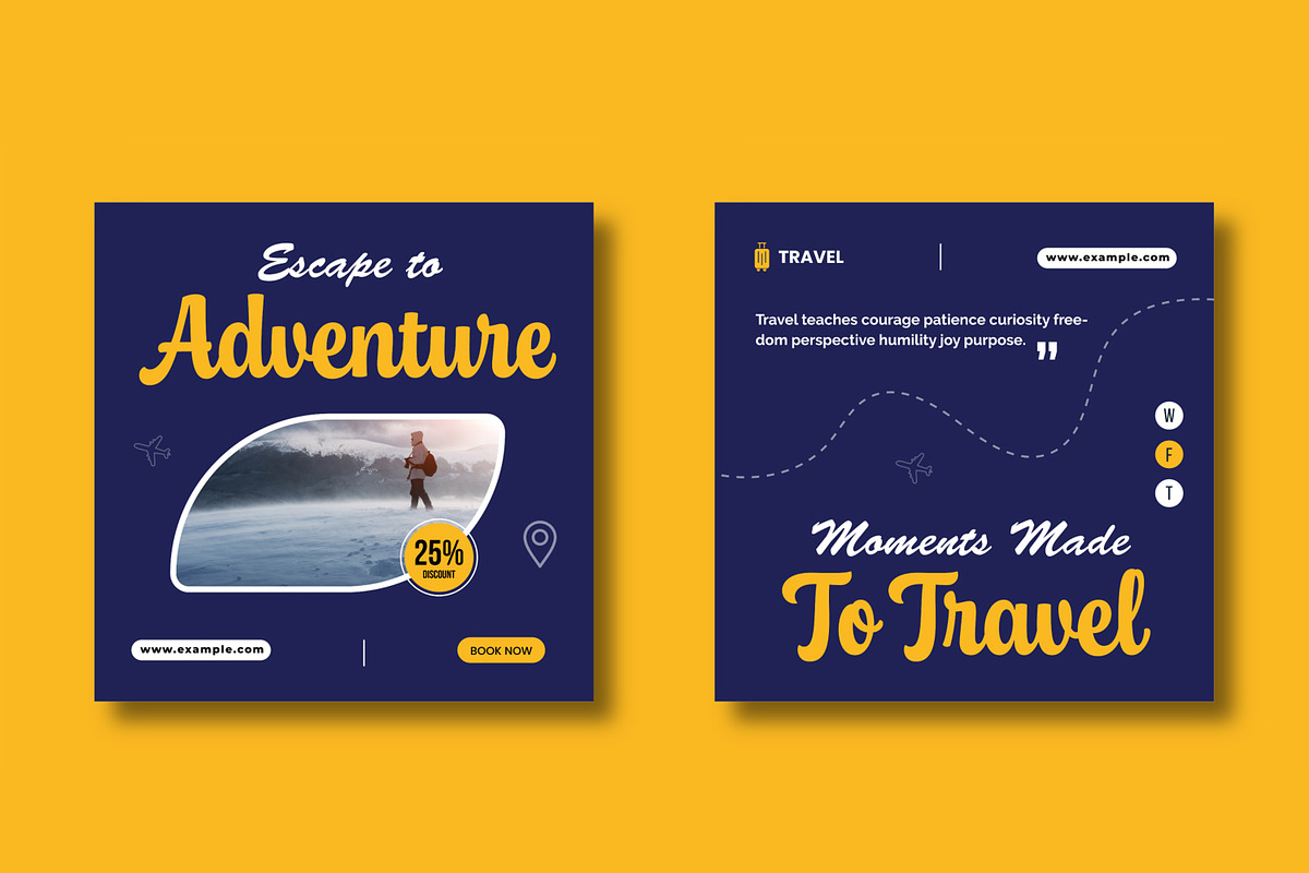 Travel Vacation Social Media Design