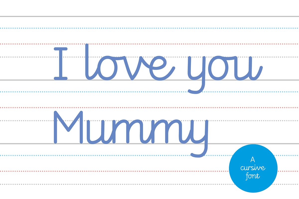 KID CURSIVE | school & teacher font