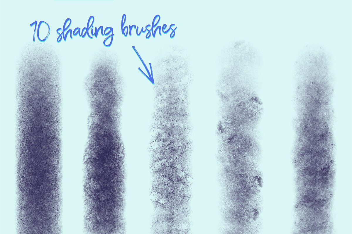 10 Grain Shader Photoshop Brushes, a Brush Add-On by Spoon Graphics