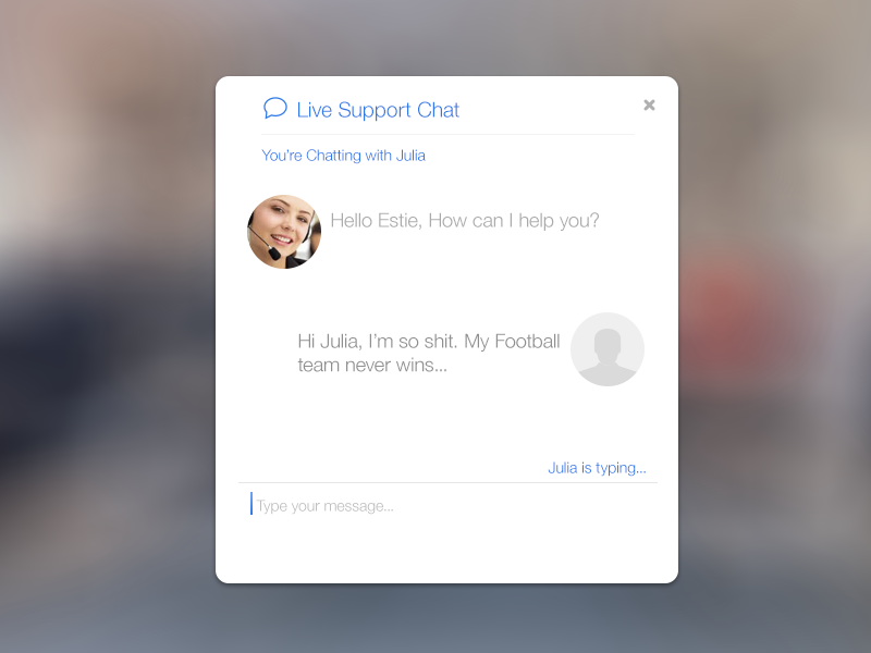 iOS 7 inspired - Live Support Chat, an App Template by EstieCarrillo