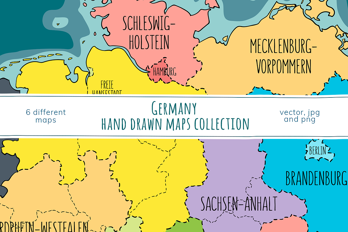 Germany Maps Collection, an Education Illustration by ...
