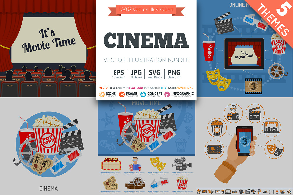 Cinema and Movie Themes, a Food Illustration by TAlex