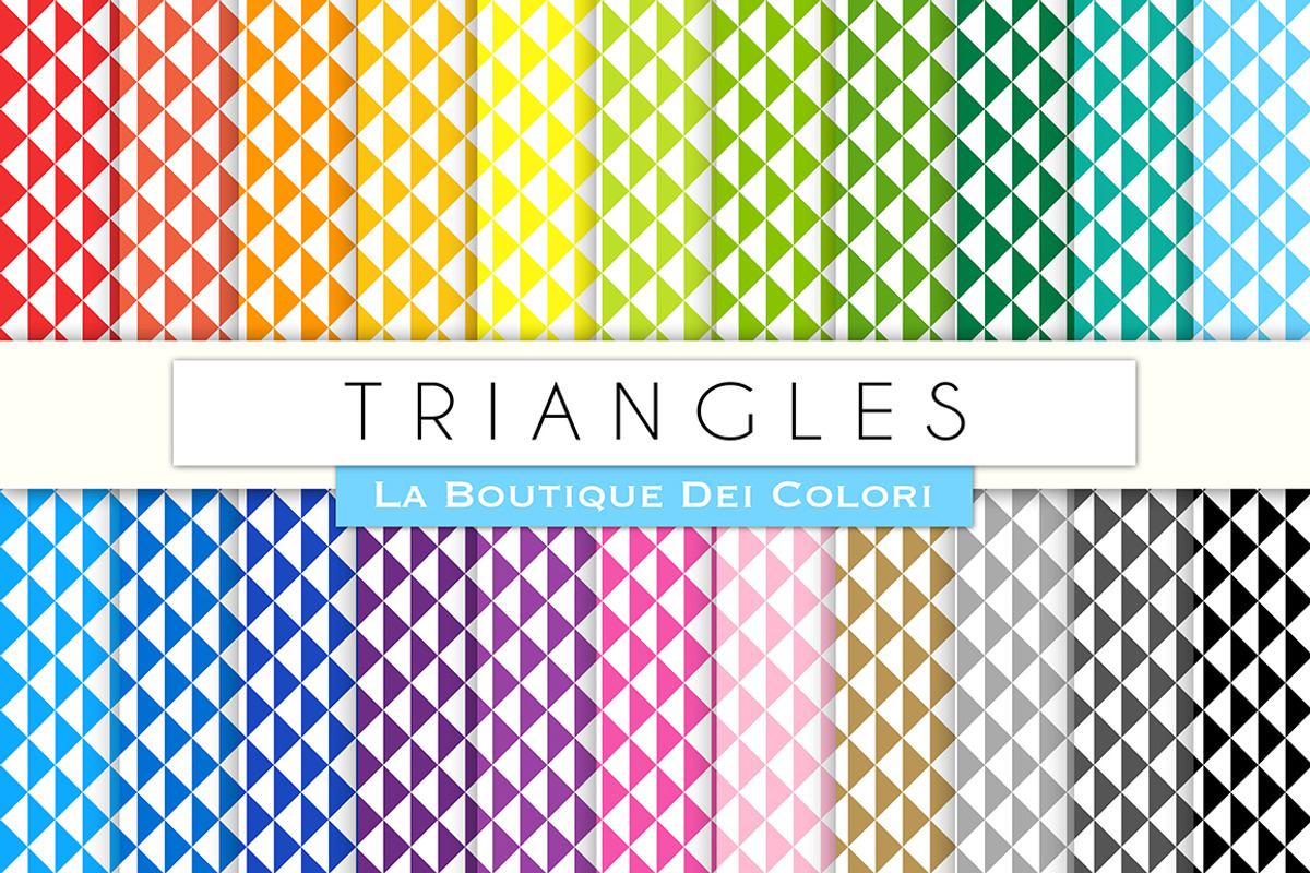 Rainbow Triangle Digital Paper, a Pattern Graphic by La Boutique dei ...