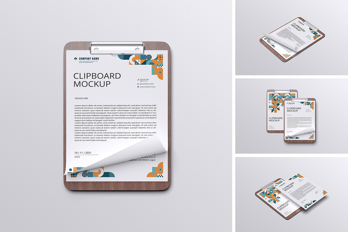 Clipboard Mockup, an Advertising Mockup by HanaSaka_Studio