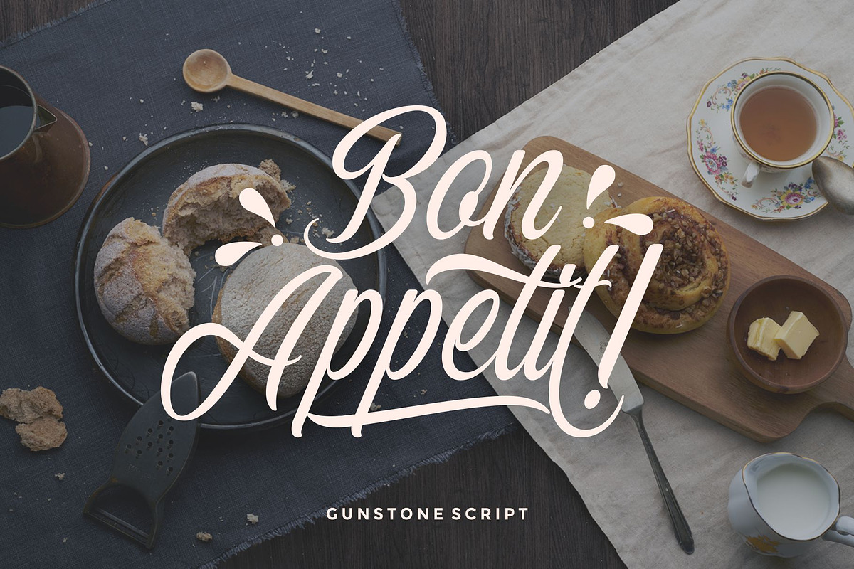 Gunstone Script, a Script Font by ngene