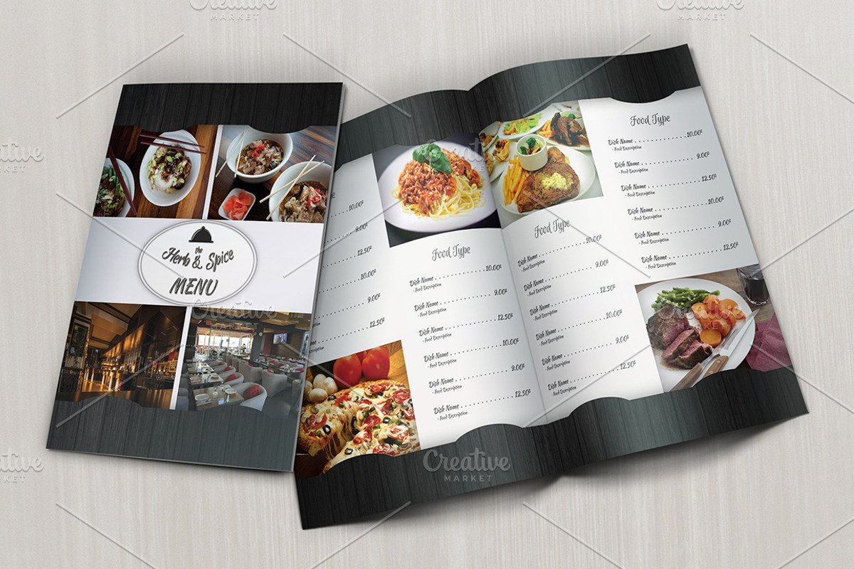 Restaurant Menu & Business Card, a Brochure Template by BettyDesign
