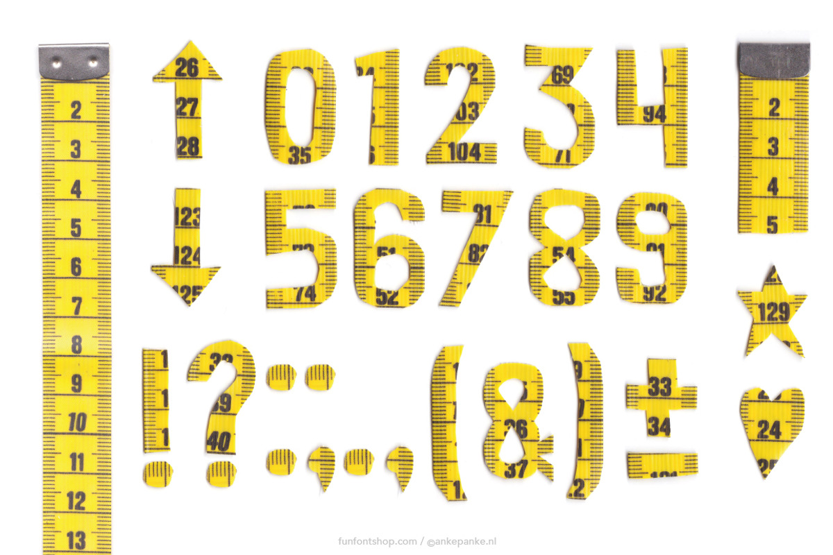 Measuring Tape letters, a Graphic by Fun Font Shop