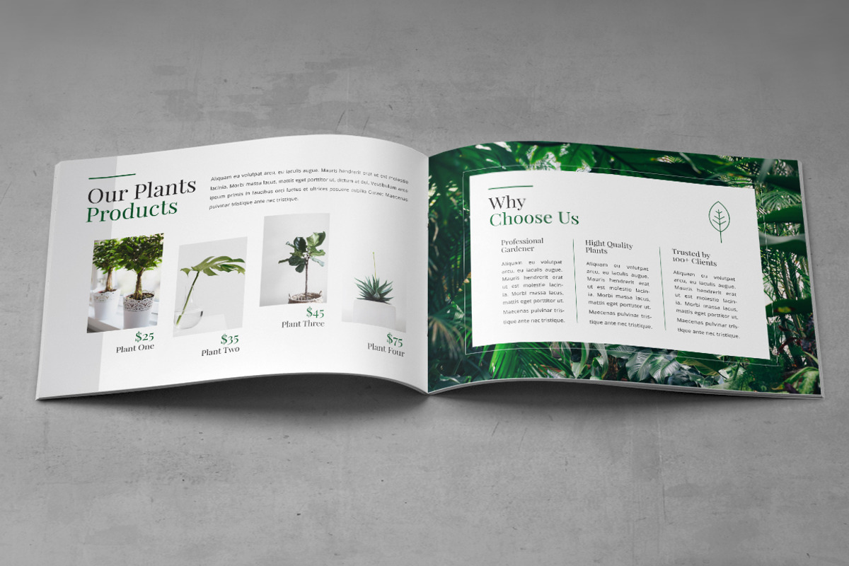 A5 Decorative Plants Brochure, a Brochure Template by Rahardi Creative