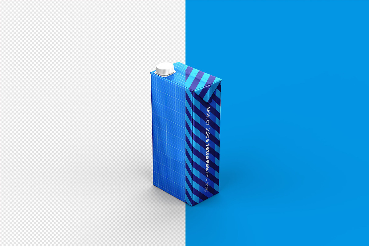 Milk or Juice Tetra Pak Mockup, a Packaging Mockup by Illusiongraphic