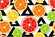 Patterns with citrus fruits slices., a Pattern Graphic by incomible