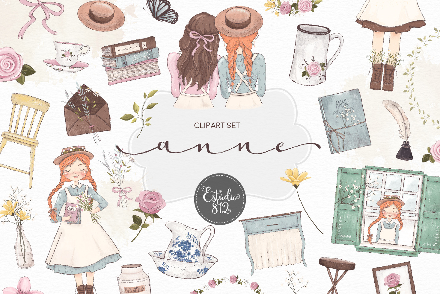 Anne Vintage set, an Illustration by Estudio 812